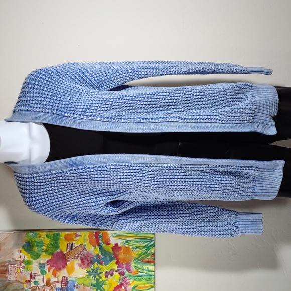 Michael Kors | Sweaters | Michael Kors Faded Chambray Cotton Knit ...
